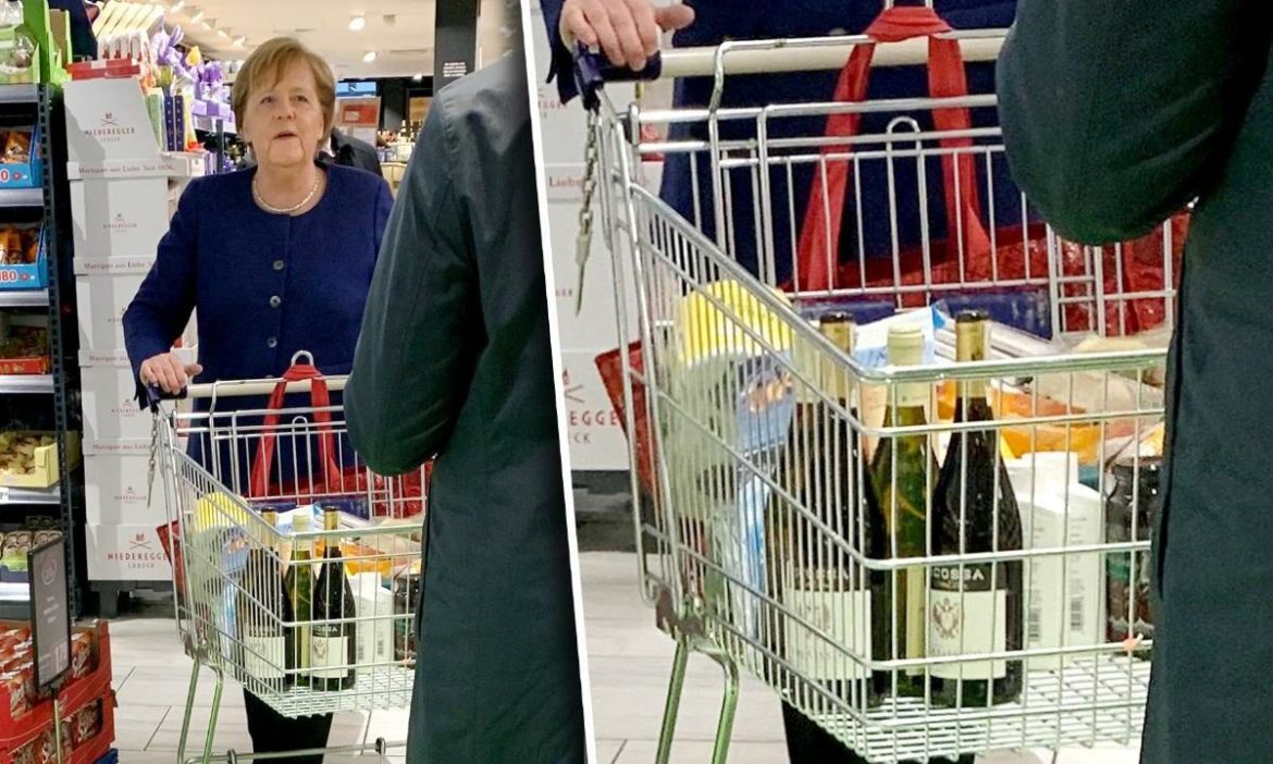 Angela Merkel Does Her Own Shopping: 4 Bottles of Wine & 1 Toilet Paper ...
