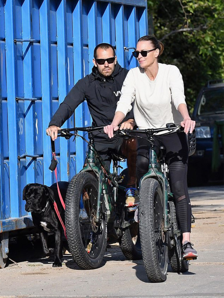 "House of Cards" Star Enjoys Bike Ride With Her 18y Younger Husband ...