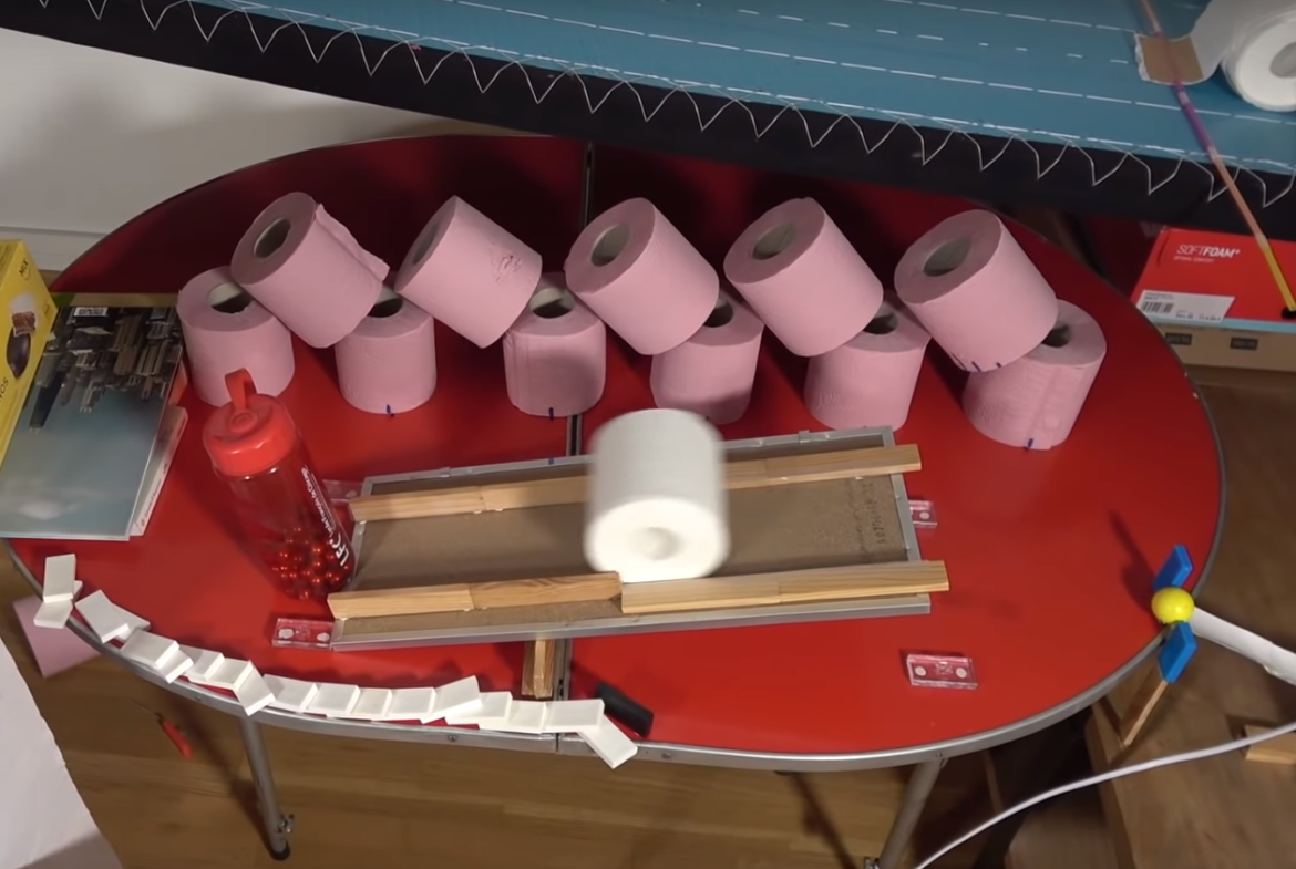 Youtuber Hoards Toilet Paper to Make a Chain Reaction Machine - Demotix.com