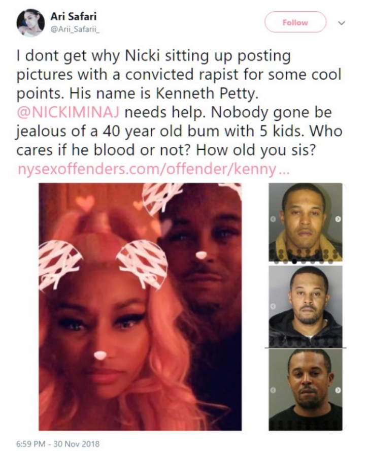 Nicki Minaj's Husband, Kenneth Petty, Charged With A 1994 Rape ...